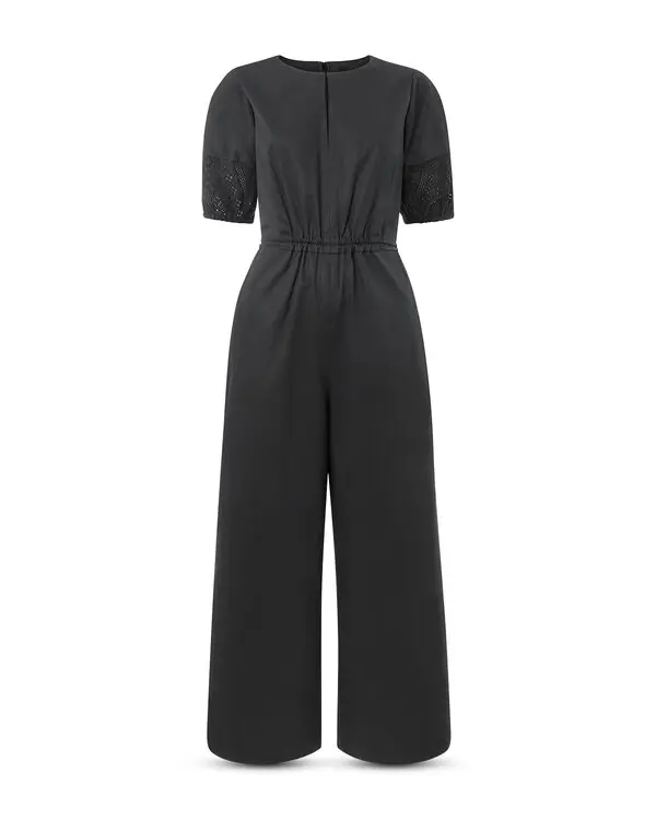 Whistles Broderie Poplin Jumpsuit