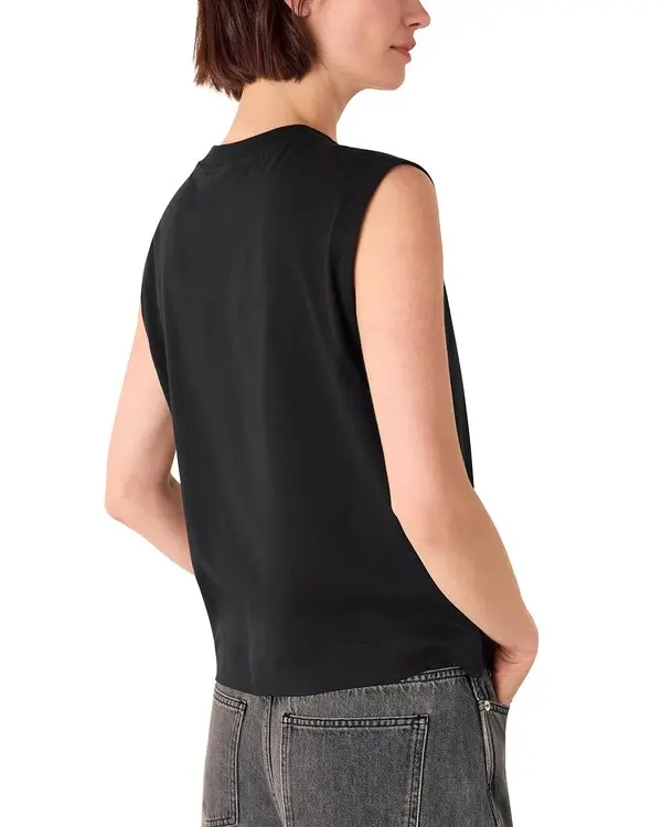 Whistles Edie Sleeveless Vest - Black