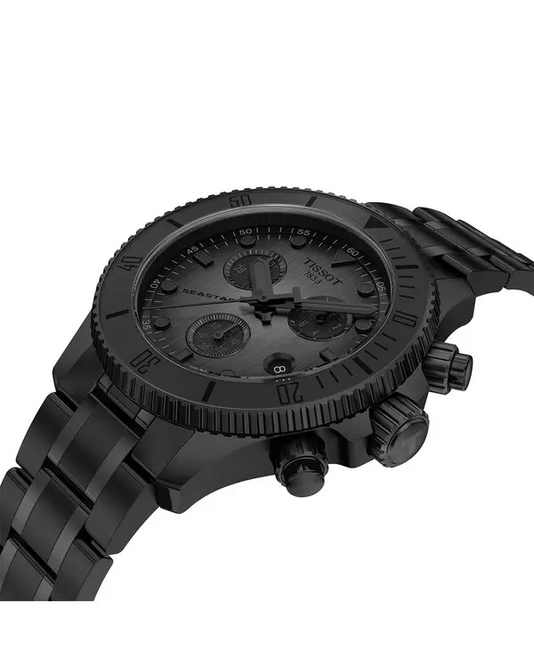 TISSOT Seastar 1000 Quartz Chronograph Watch, 38mm - Black/black