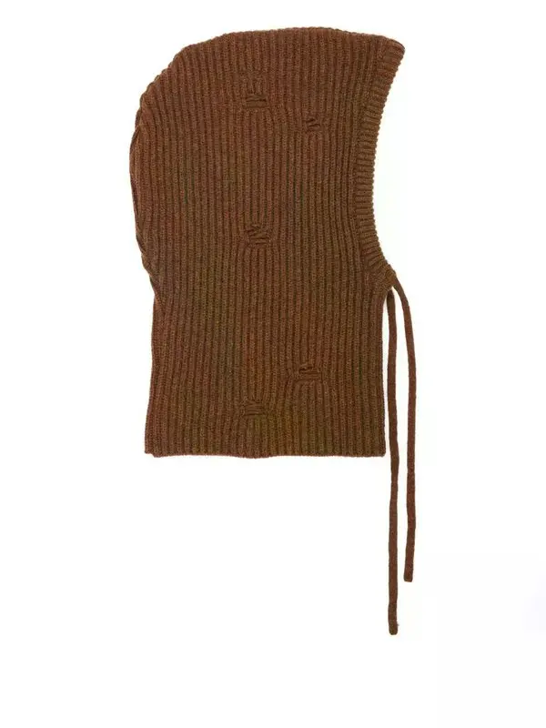 MAISON MARGIELA Ribbed-knit Balaclava - Brown