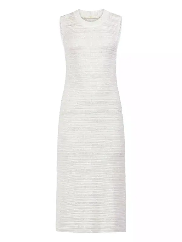 MARIE OLIVER Isla Knitted Midi Dress - White
