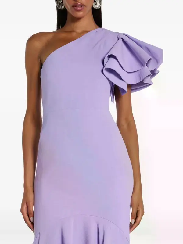 NO PISE LA GRAMA One-shoulder Ruffled Maxi Dress
