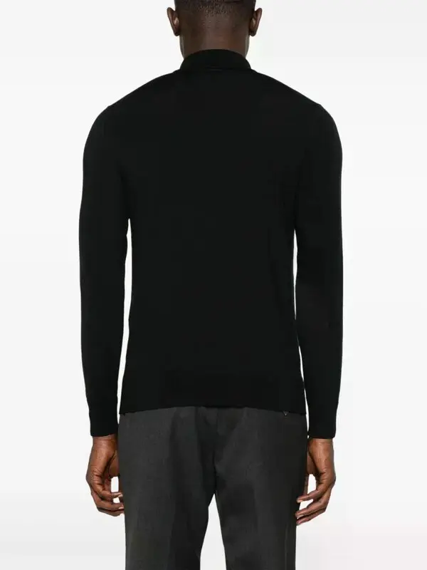 TOM FORD Wool Polo Shirt - Black