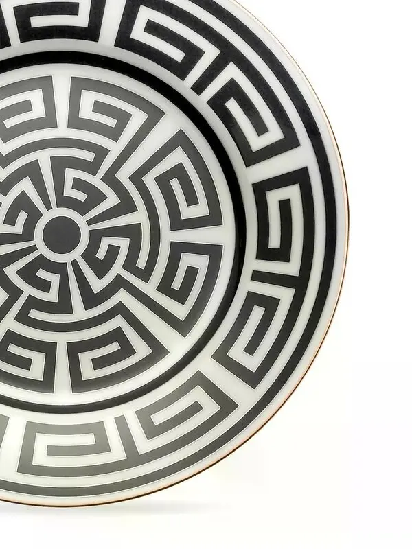 GINORI 1735 Labirinto Flat Dessert Plate - Black
