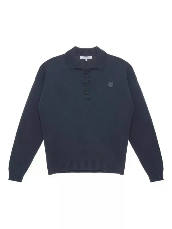 Maison Kitsuné Fox Head Polo Sweater