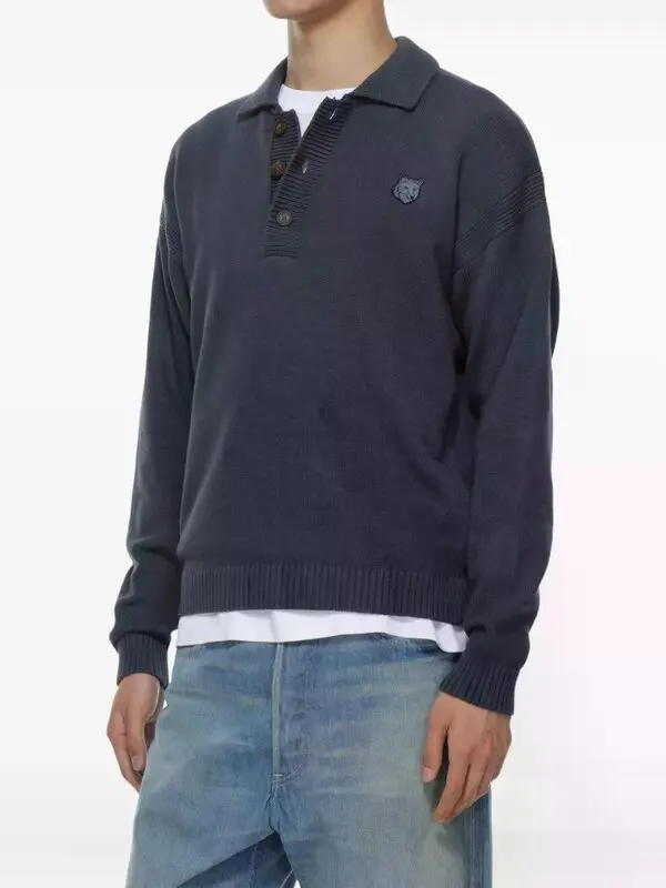 Maison Kitsuné Fox Head Polo Sweater