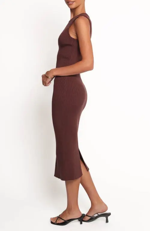 PETAL & PUP Sleeveless Ribbed Midi Dress