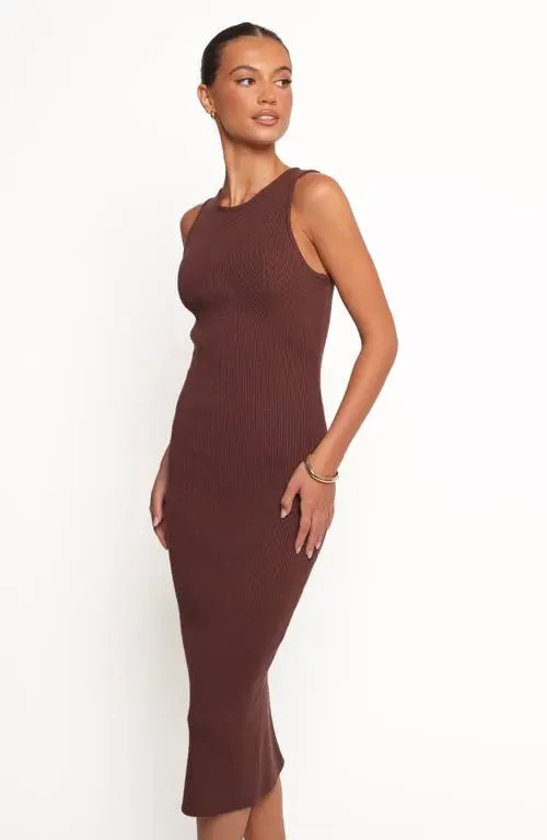 PETAL & PUP Sleeveless Ribbed Midi Dress
