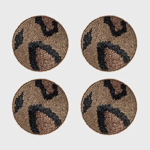 JOANNA BUCHANAN Animal Print Coasters - Bronze