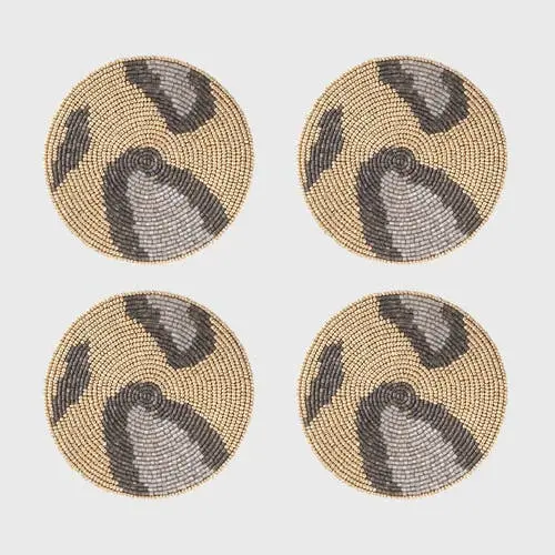 JOANNA BUCHANAN Animal Print Coasters - Gold