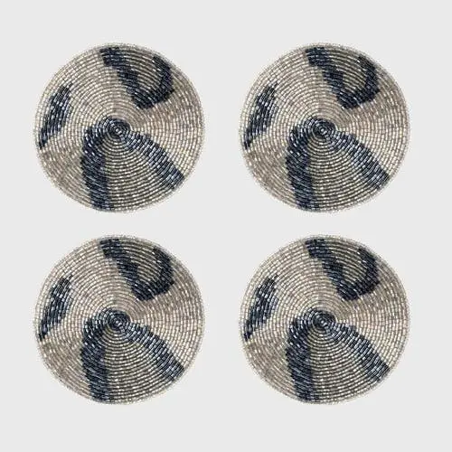 JOANNA BUCHANAN Animal Print Coasters - Silver