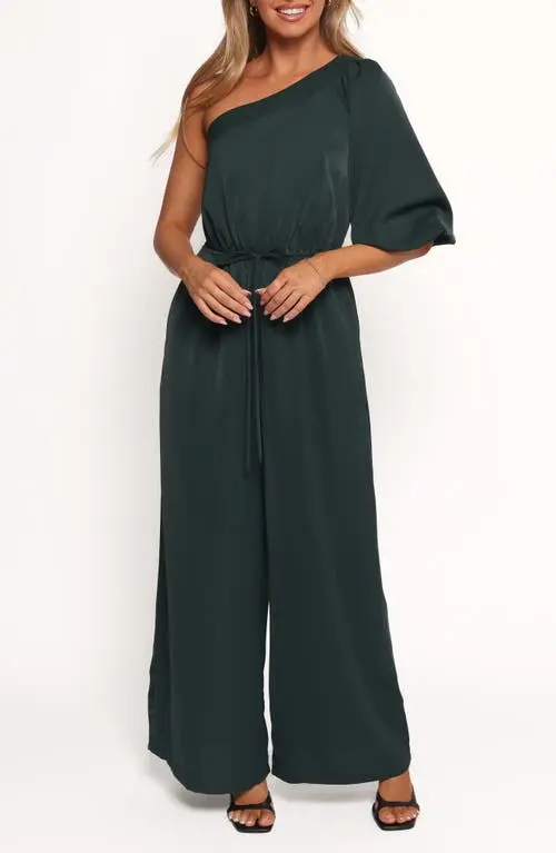 PETAL & PUP Hedda Asymmetric Jumpsuit - Emerald