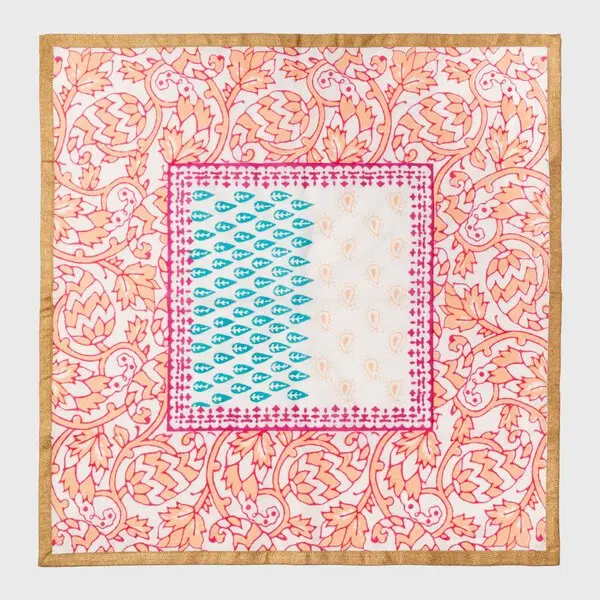 JOANNA BUCHANAN Joyful Block Print Napkin - Pink