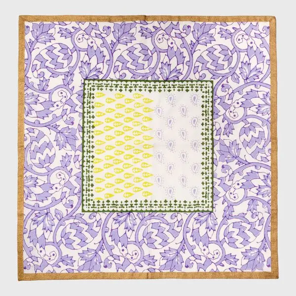 JOANNA BUCHANAN Joyful Block Print Napkin - Purple