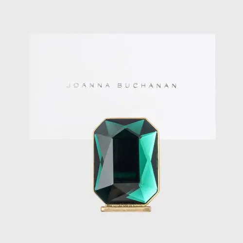 JOANNA BUCHANAN Single Gem Placecard Holder - Emerald