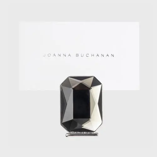 JOANNA BUCHANAN Single Gem Placecard Holder - Grey