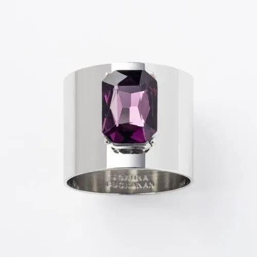 JOANNA BUCHANAN Single Gem Napkin Rings - Purple