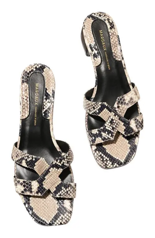 MARGAUX LONNBERG The Mx Sandal - Natural Python Embossed