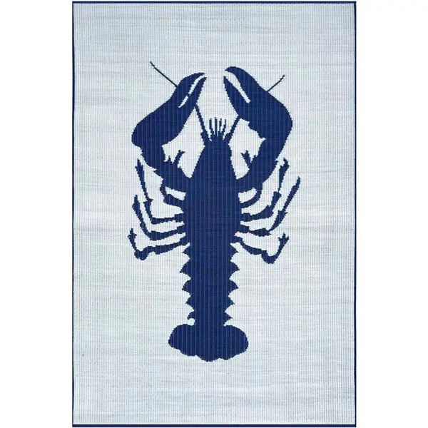 MAD MATS Lobster Blue & White - Blue And White