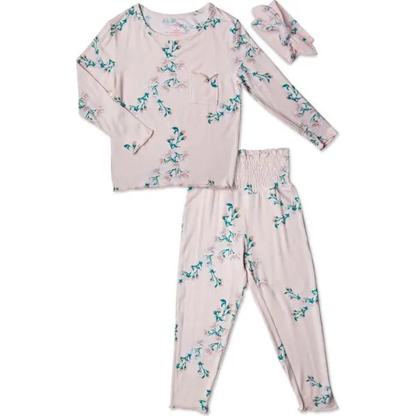 EVERLY GREY Charlie Fitted Long Sleeve 3-piece Pajamas - Lily