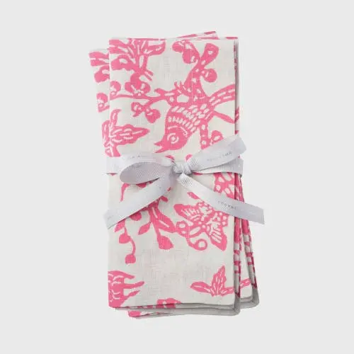JOANNA BUCHANAN Garden Print Napkin - Pink