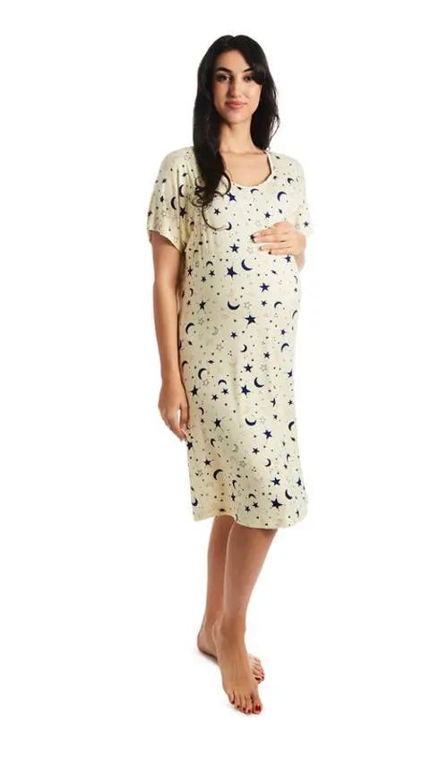 EVERLY GREY Rosa Maternity/nursing Hospital Gown - Twinkle