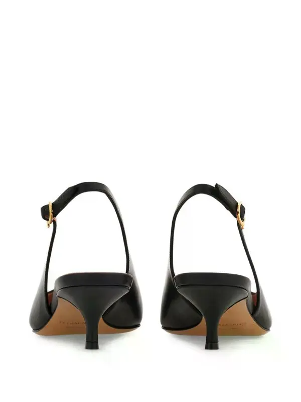 FERRAGAMO Maxi Gancini Slingback Pumps - Black