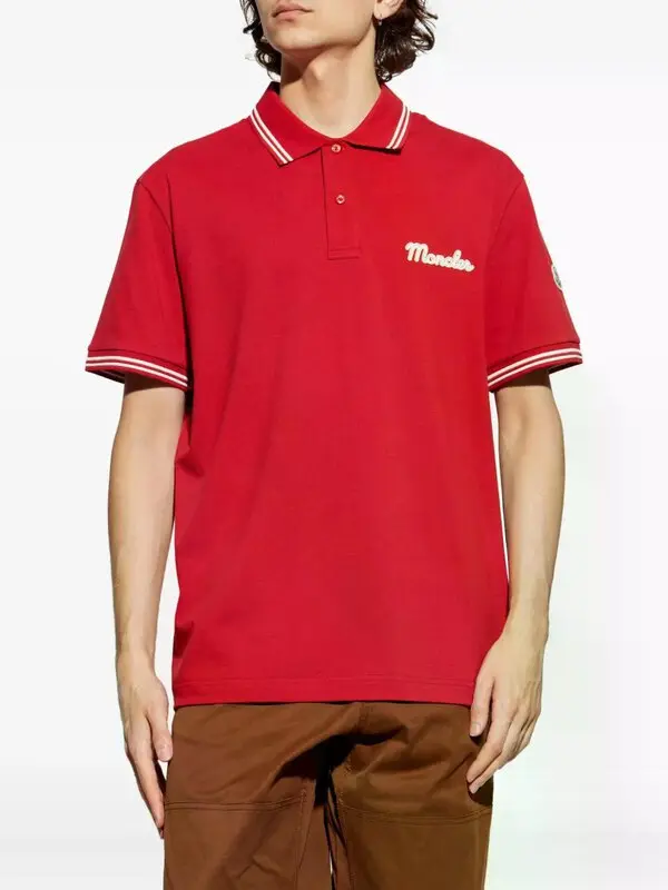 Moncler Embroidered-logo Polo Shirt
