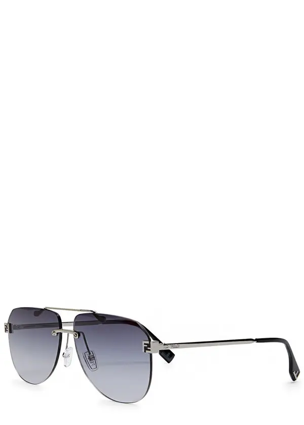 Fendi Rimless Aviator-style Sunglasses - Black