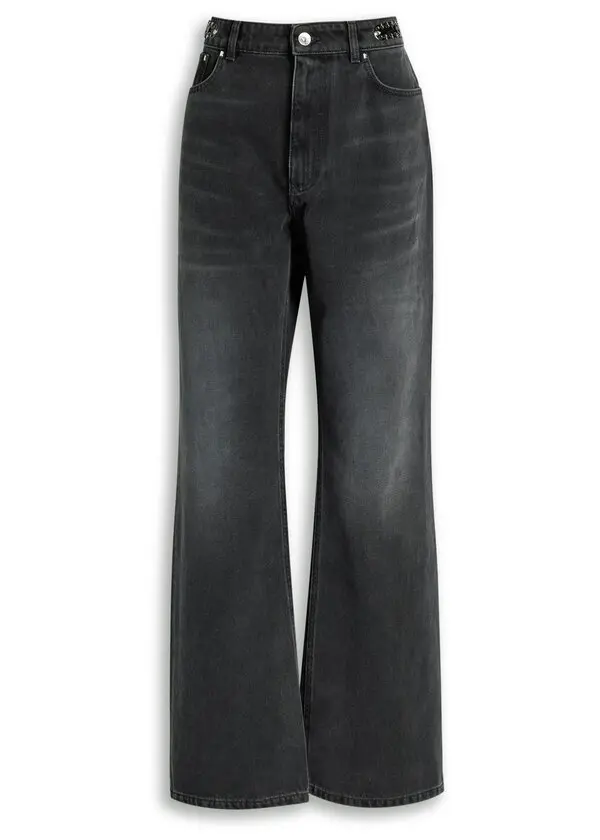 Rabanne Chain-embellished Straight-leg Jeans