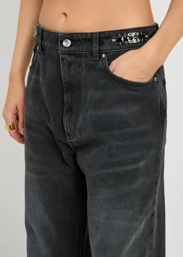 Rabanne Chain-embellished Straight-leg Jeans