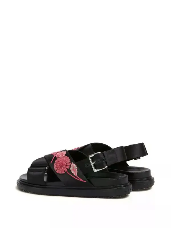 Marni Fussbett Floral-embellished Sandals