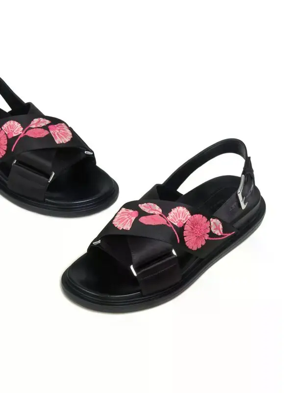 Marni Fussbett Floral-embellished Sandals