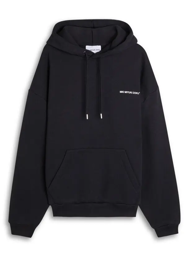 MKI MIYUKI ZOKU Hooded Cotton-blend Sweatshirt - Black