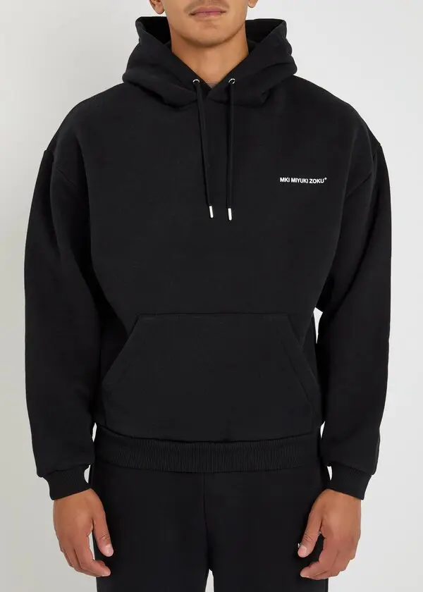 MKI MIYUKI ZOKU Hooded Cotton-blend Sweatshirt - Black