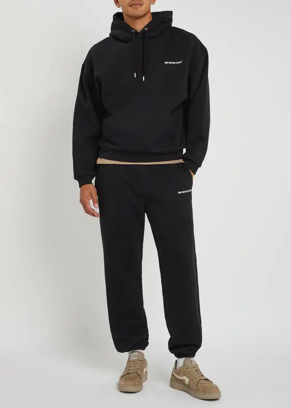 MKI MIYUKI ZOKU Hooded Cotton-blend Sweatshirt - Black