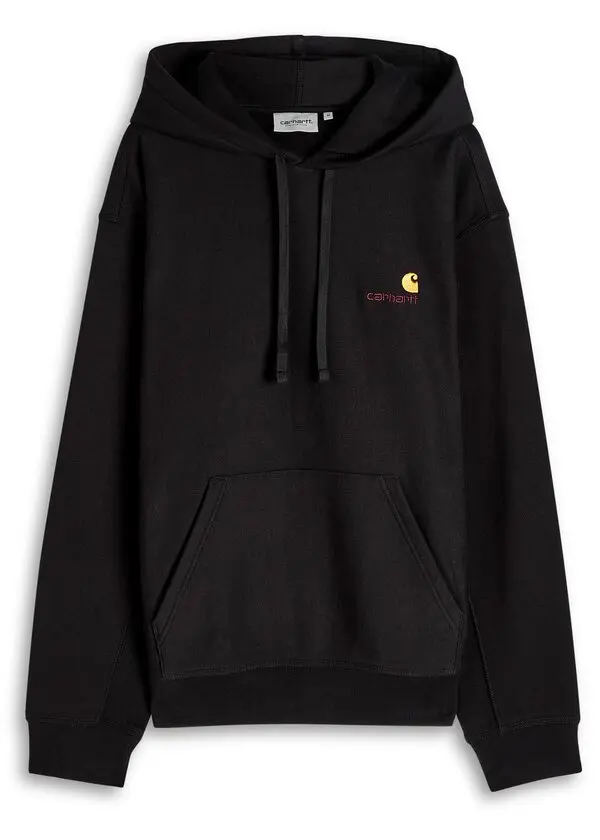 Carhartt Work In Progress American Script Hooded Sweatshirt - Black