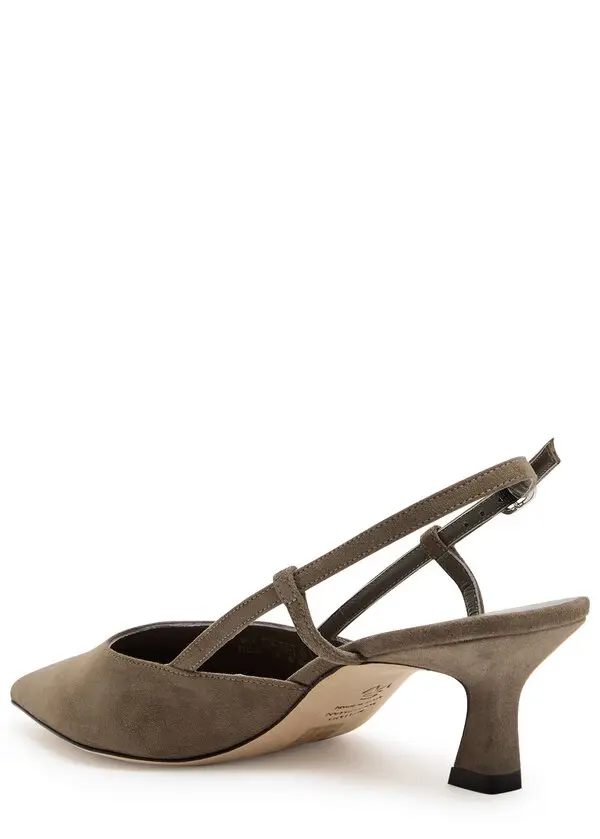 STUART WEITZMAN Vinnie 50 Slingback Pumps - Khaki