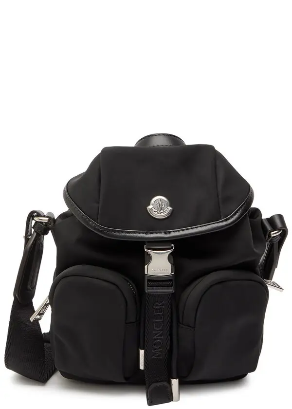 Moncler Buckle Strapped Backpack - Black | Editorialist display picture 1