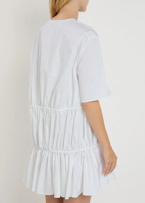 Alaïa Cotton-poplin Mini Dress - White