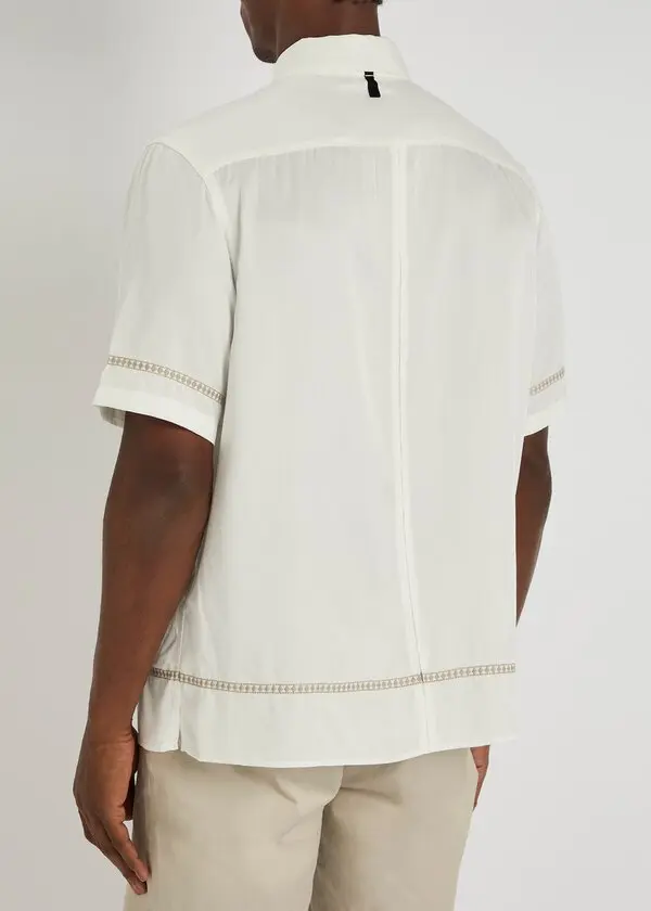Rag & Bone Dalton Embroidered Woven Shirt - Ecru