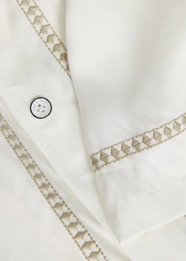 Rag & Bone Dalton Embroidered Woven Shirt - Ecru