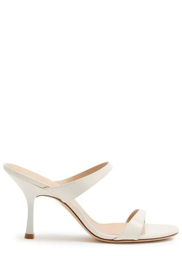 STUART WEITZMAN Nudist 85 Patent Leather Mules