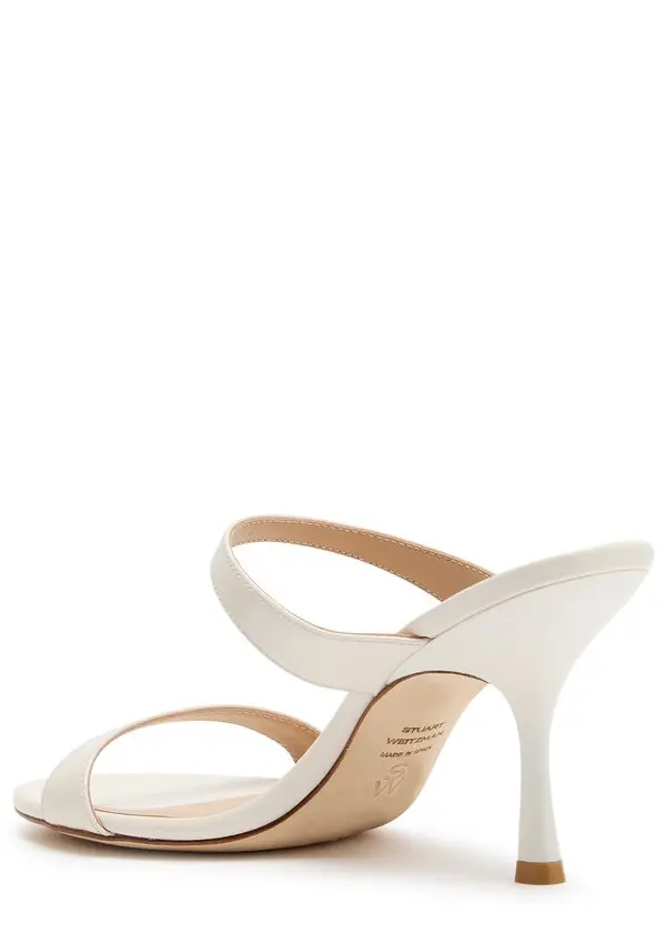 STUART WEITZMAN Nudist 85 Patent Leather Mules