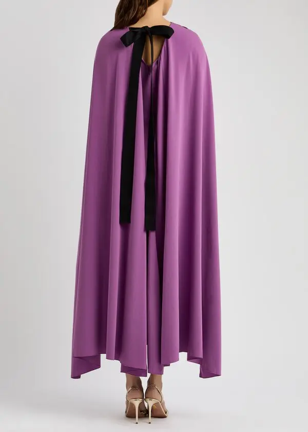 ROKSANDA Elina Cape-effect Crepe Gown