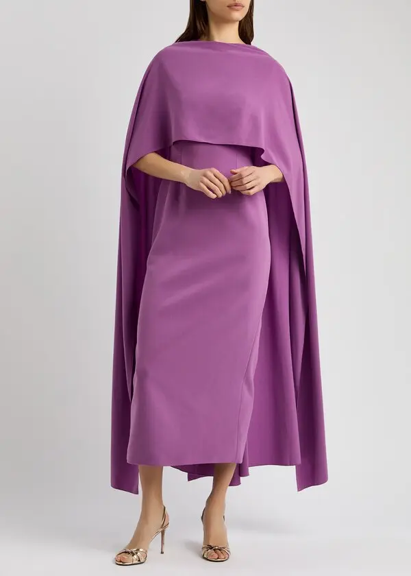 ROKSANDA Elina Cape-effect Crepe Gown