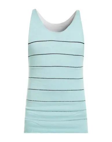 MESSAGERIE Knitted Striped Tank Top - Blue