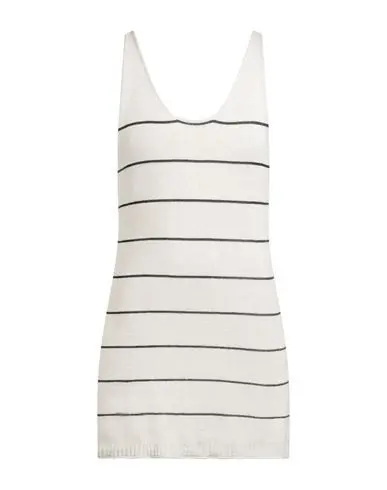 MESSAGERIE Knitted Striped Tank Top - White