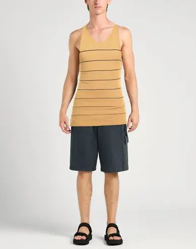 MESSAGERIE Knitted Striped Tank Top - Yellow