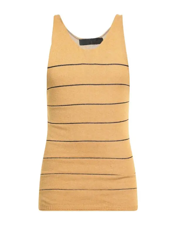 MESSAGERIE Knitted Striped Tank Top - Yellow